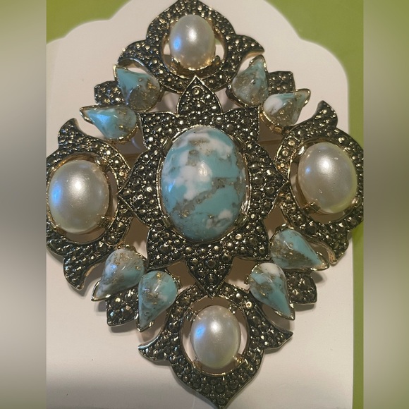 Jewelry | Vintage Sarah Coventry 1968remembrance Faux Turquoise Pf ...